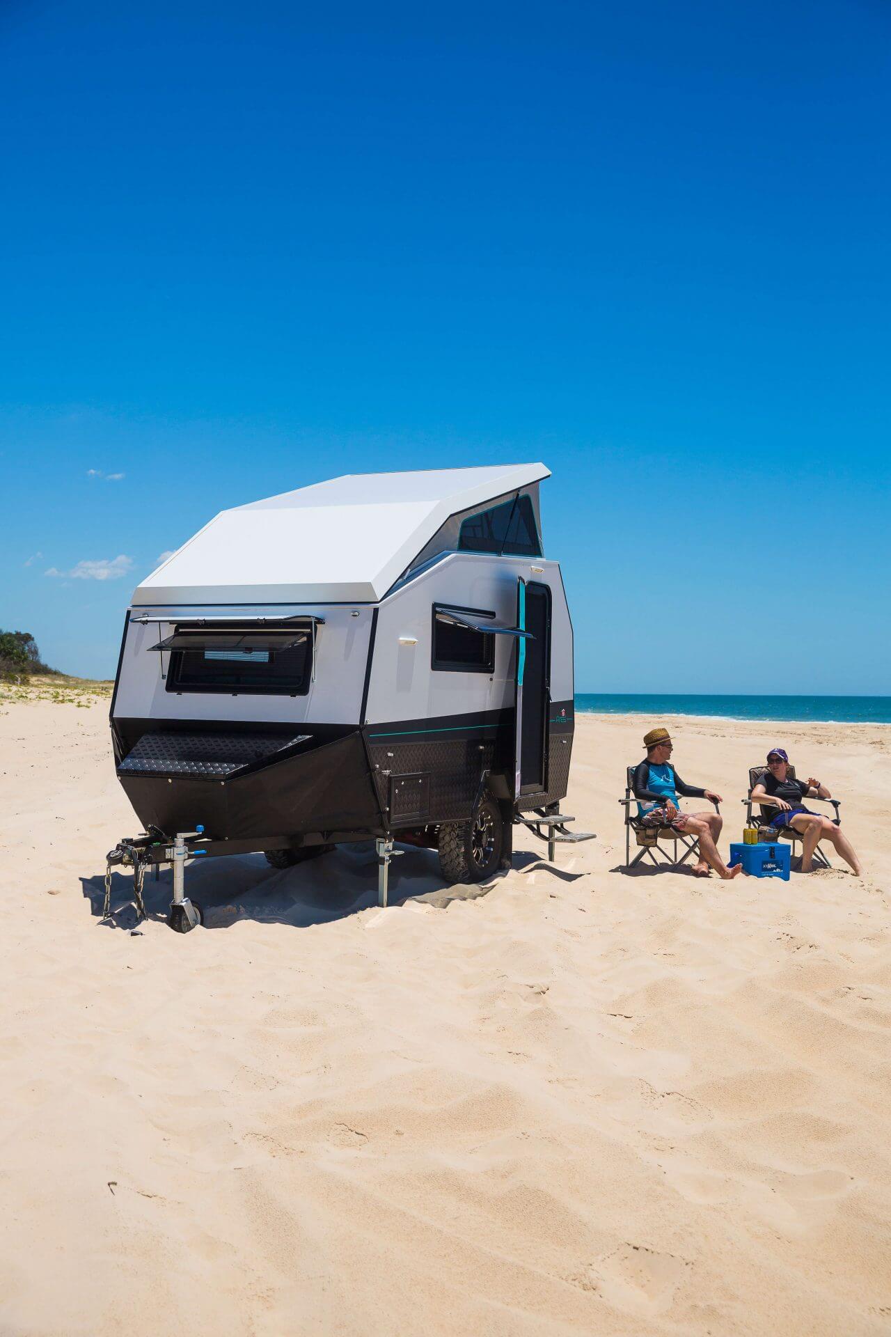 Camper Trailer Beach Camping • Mars Campers