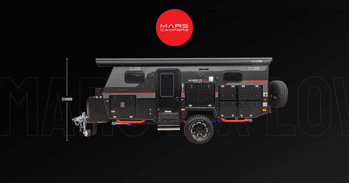 13ft. Low Profile Hybrid Caravan (Max. Height 2240mm) Mars 13X Low Down